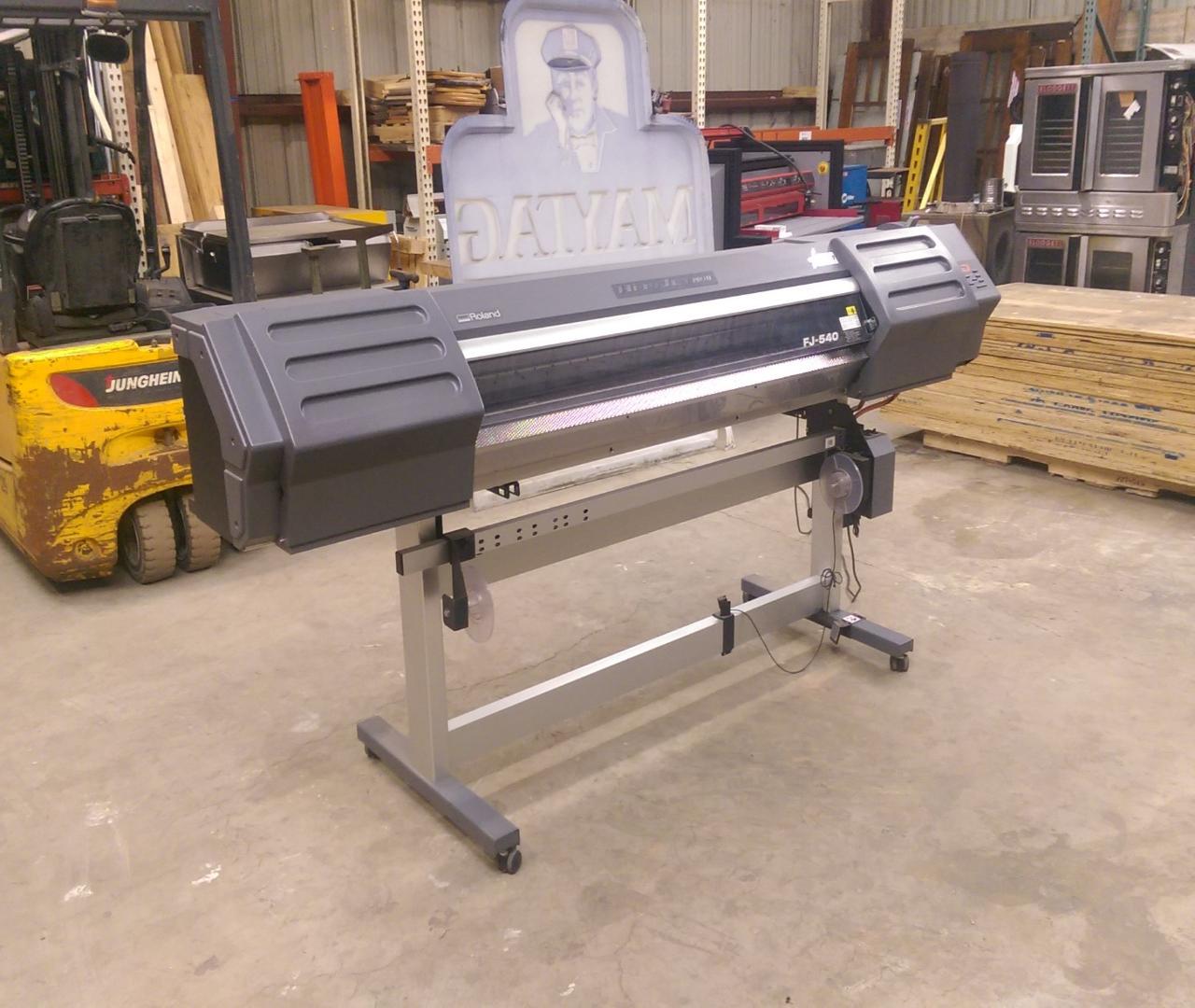 Lot #27: Roland Quadra FJ 540, 54" 6 Color Dye Printer, Serial ...